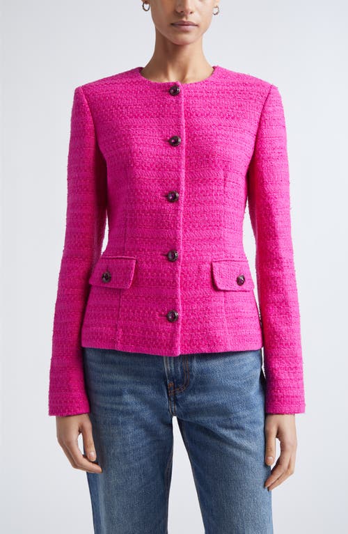 ST. JOHN cotton blend tweed jacket